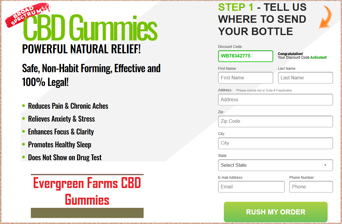 Evergreen Farms CBD Gummies OFFICIAL - Get 60% Off | NEW!